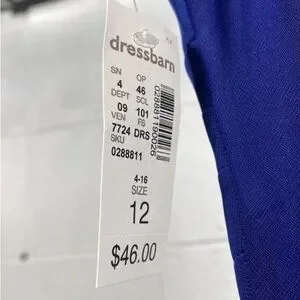 Dress Barn | Dresses | Nwt Dress Barn Bright Blue Dress With Lace Top ...